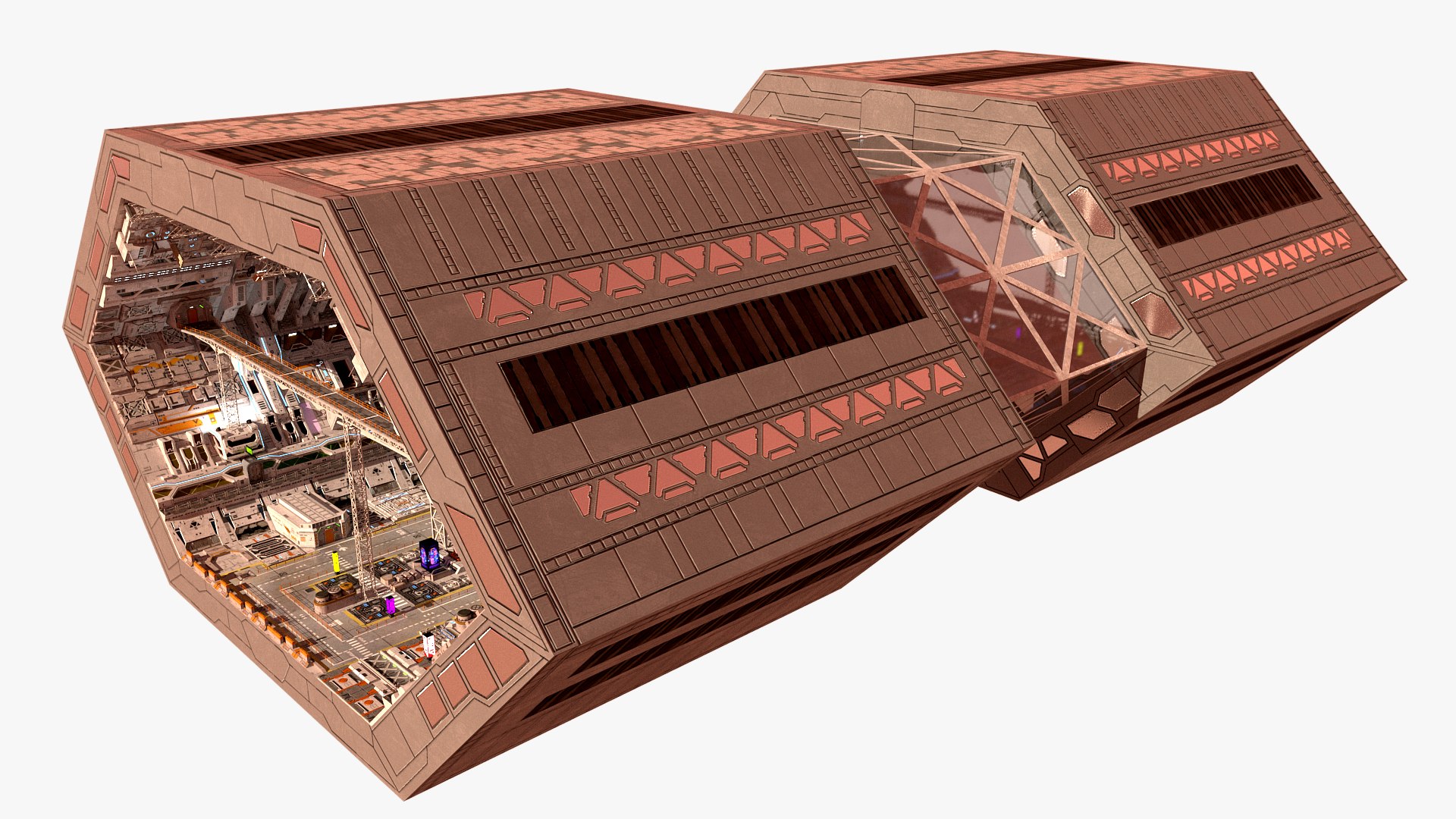 3D Futuristic Block City 3 Model - TurboSquid 2221297