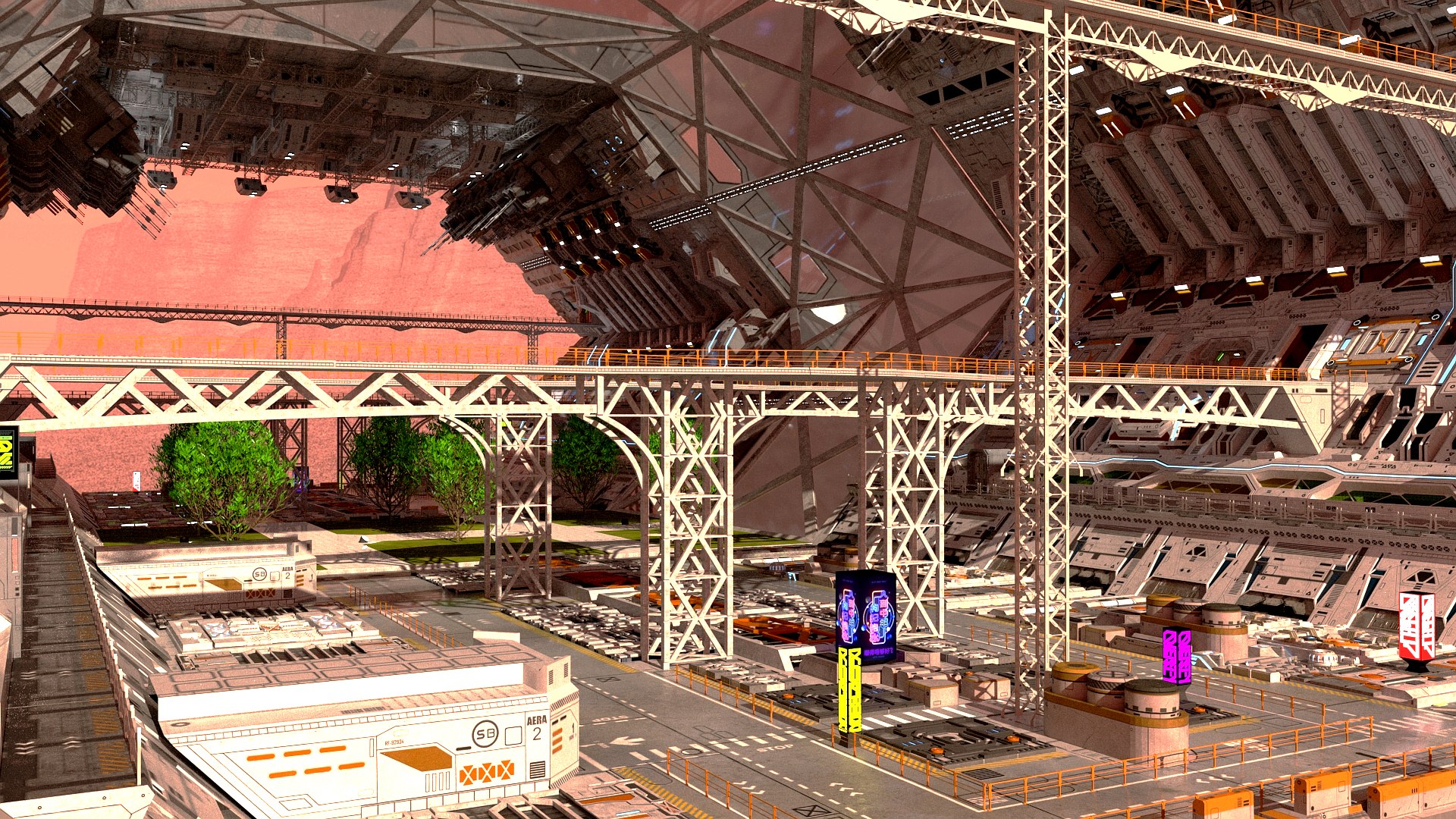 3D Futuristic Block City 3 Model - TurboSquid 2221297