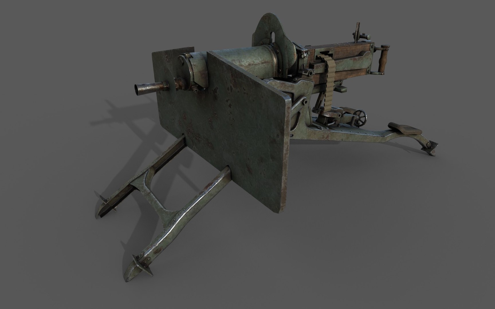 Free 3D Model Maschinengewehr 08 Gun - TurboSquid 1646111