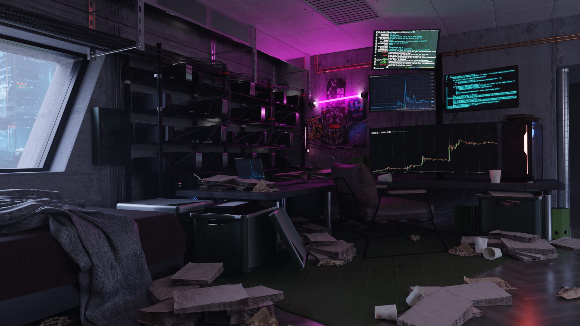 Cyberpunk Apartment Scene - The Miner 3D Model 3D Model - TurboSquid ...
