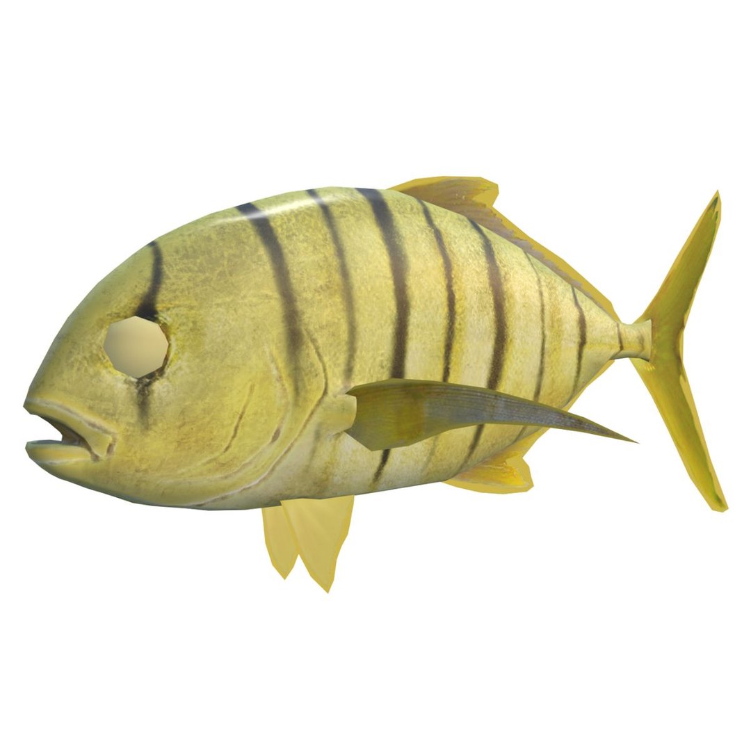Golden Trevally Fish 3D Model 3D Model - TurboSquid 2313606