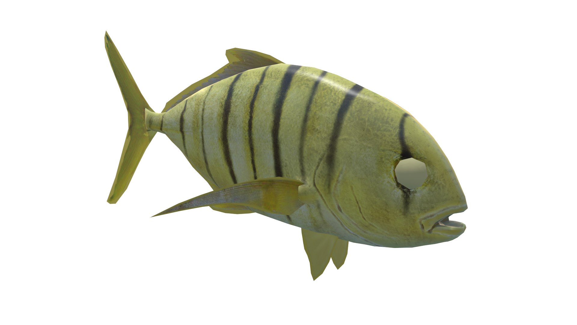 Golden Trevally Fish 3D Model 3D Model - TurboSquid 2313606
