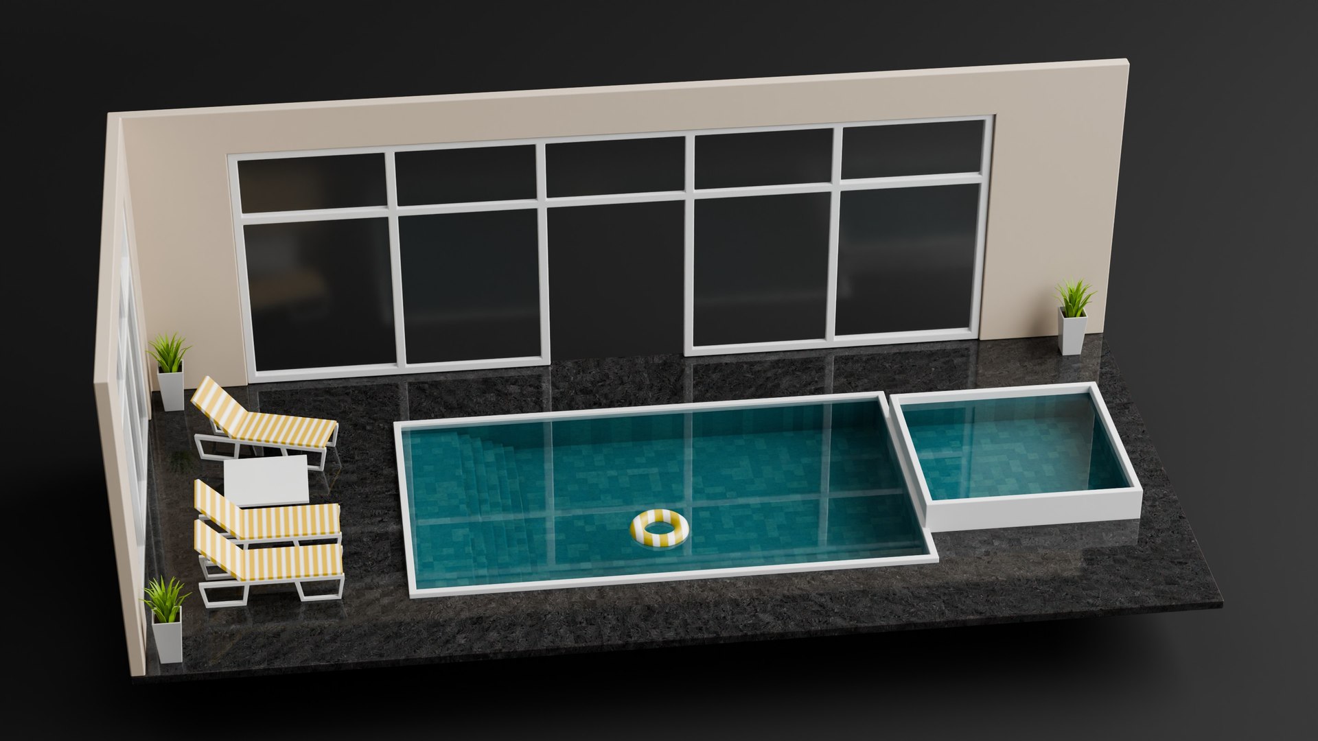 Free 3D 3d Isometric Low Poly Indoor Swimming Pool - TurboSquid 2579096