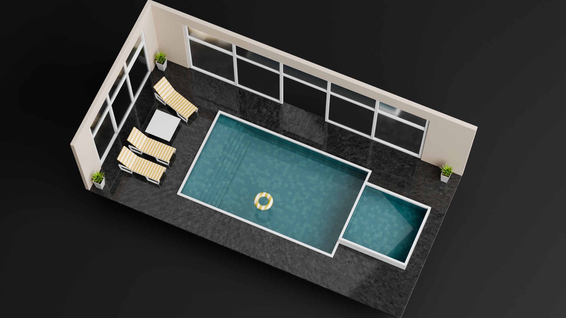 Free 3D 3d Isometric Low Poly Indoor Swimming Pool - TurboSquid 2579096