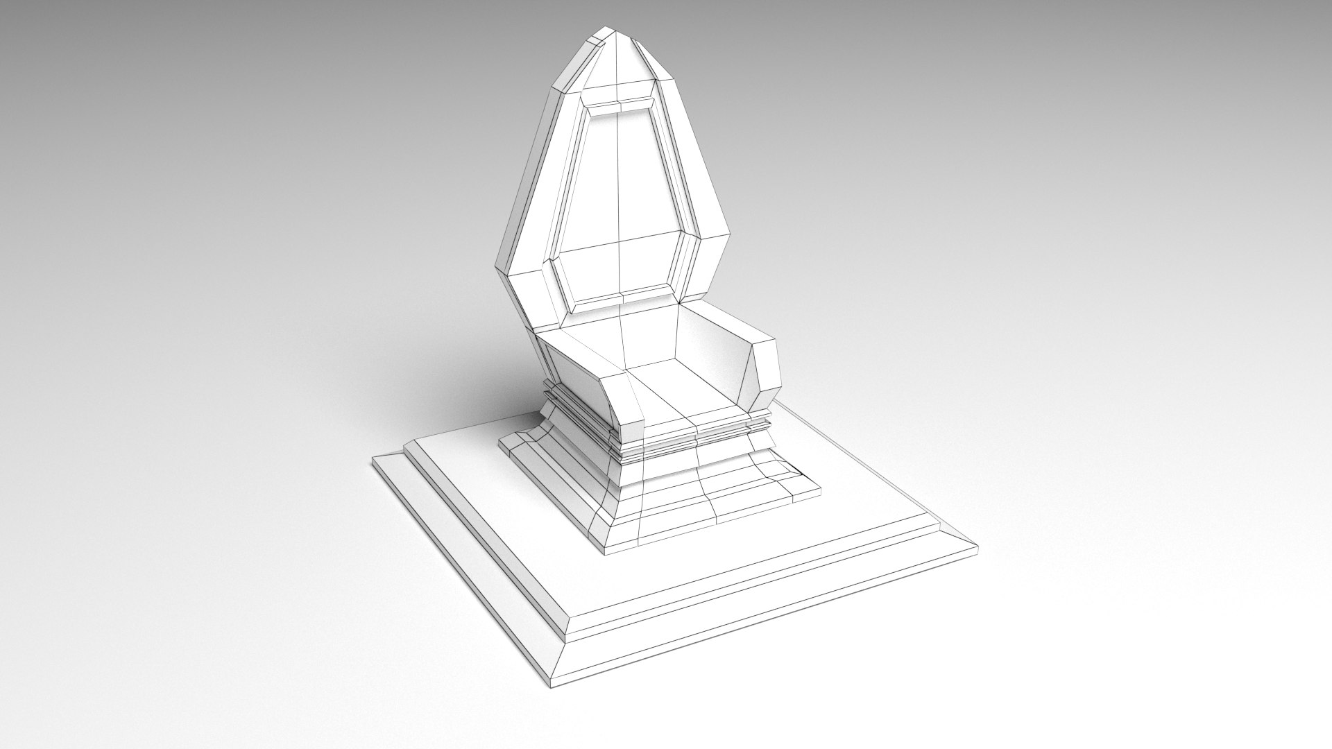 Stylized Throne Model - TurboSquid 1709843