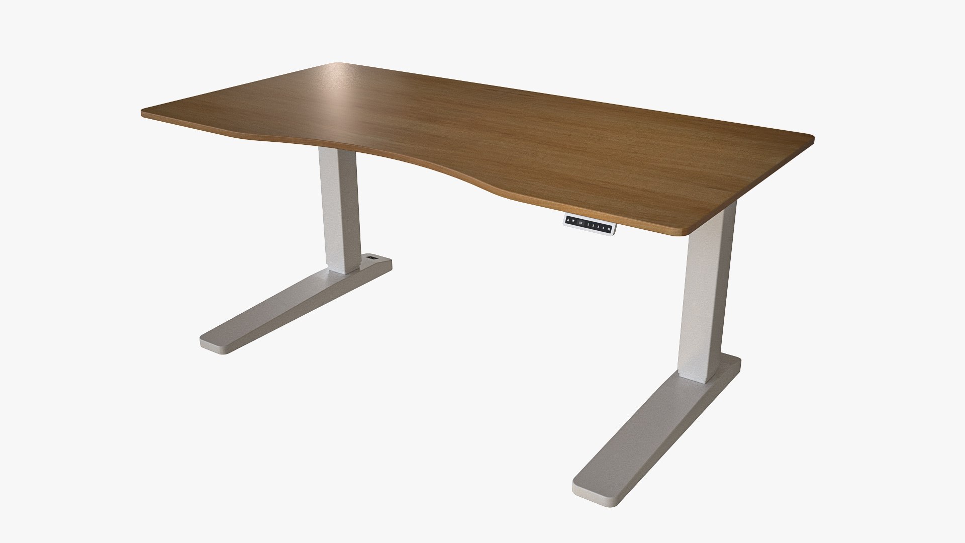 3D Model Curved Standing Desk - TurboSquid 2114836