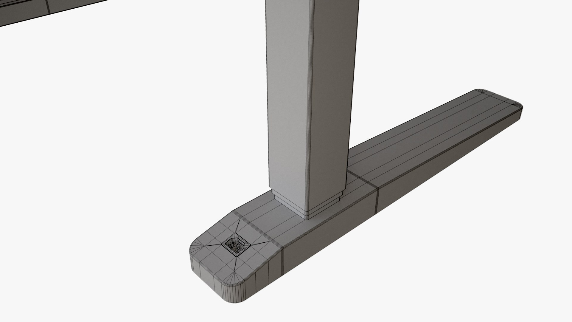 3D Model Curved Standing Desk - TurboSquid 2114836