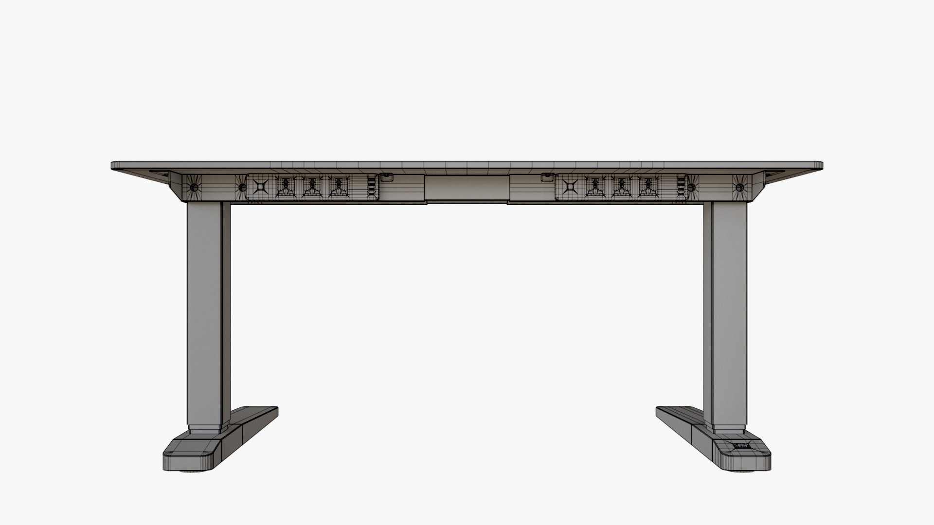 3D Model Curved Standing Desk - TurboSquid 2114836
