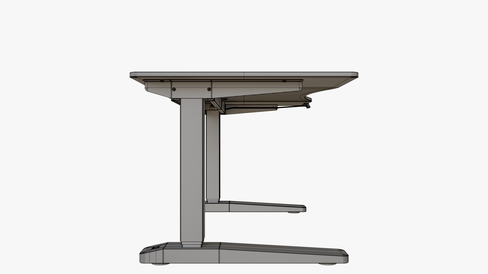 3D Model Curved Standing Desk - TurboSquid 2114836