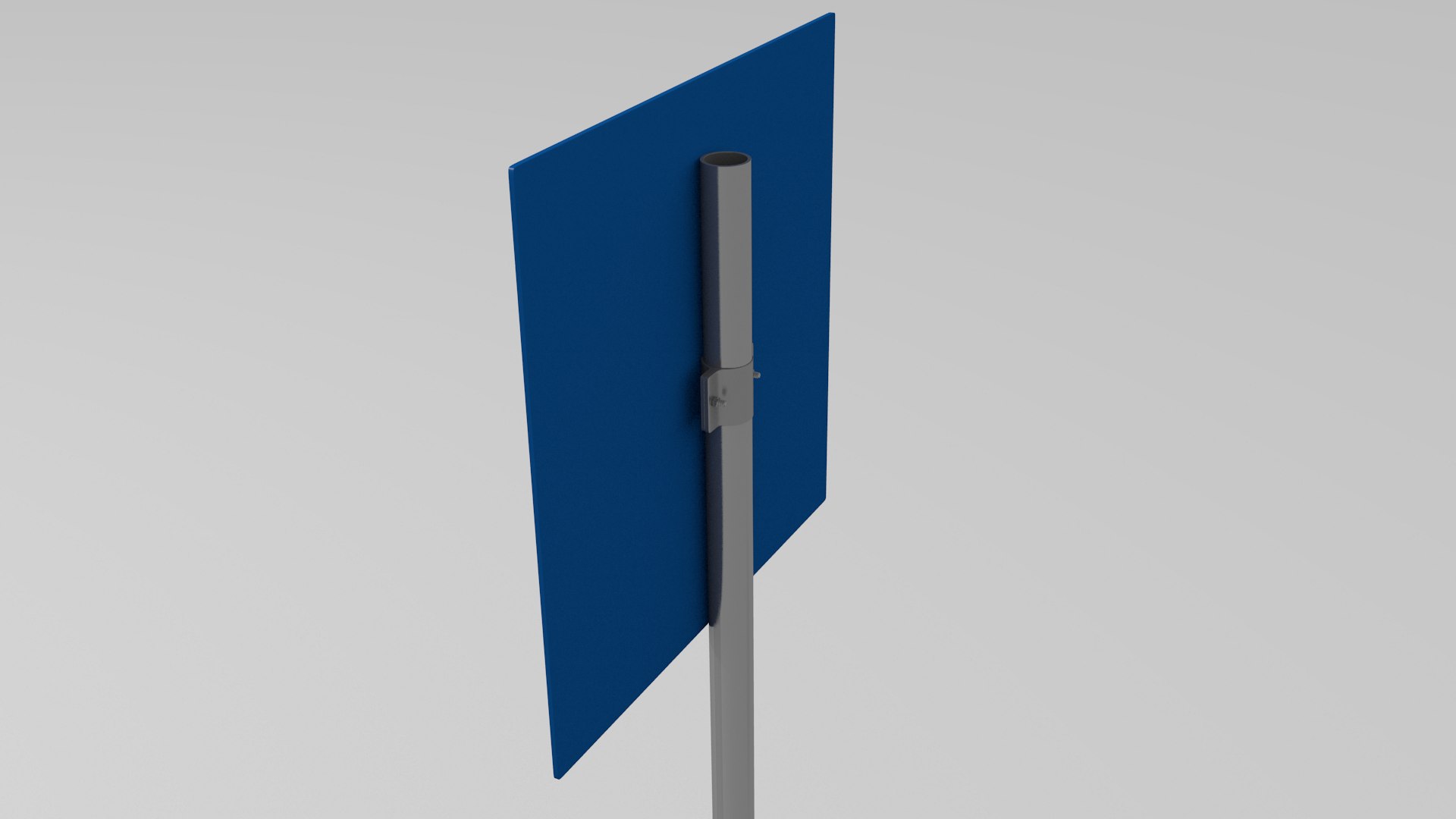 3d model pedestrian crossing sign