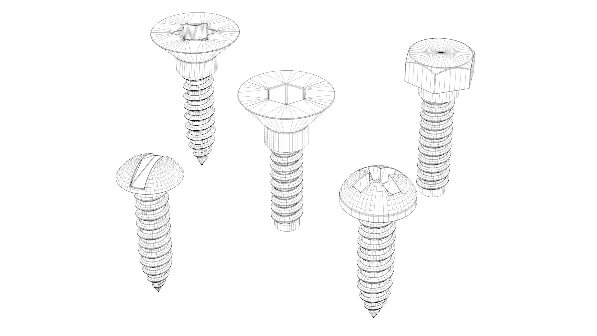 3D Tool Industrial Screw - TurboSquid 1696625