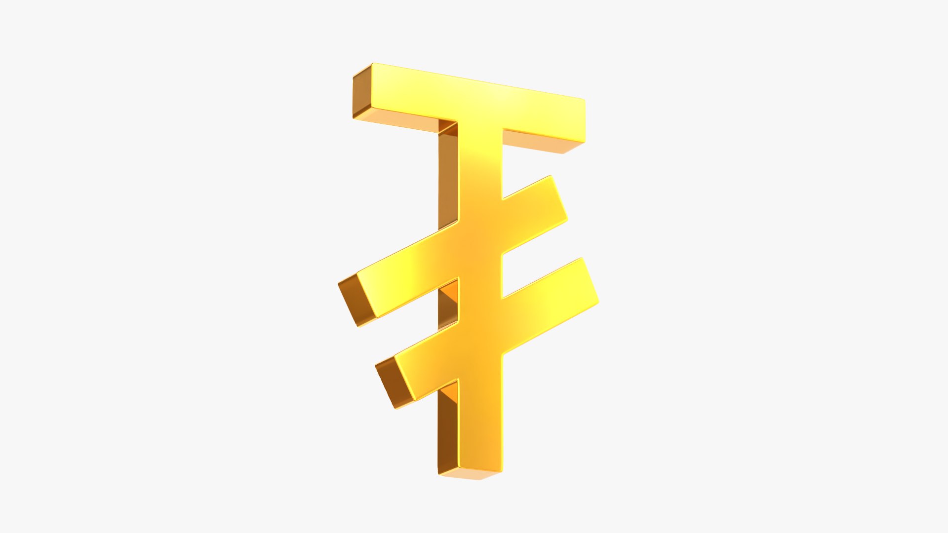 Tugrik currency sign model - TurboSquid 2067516