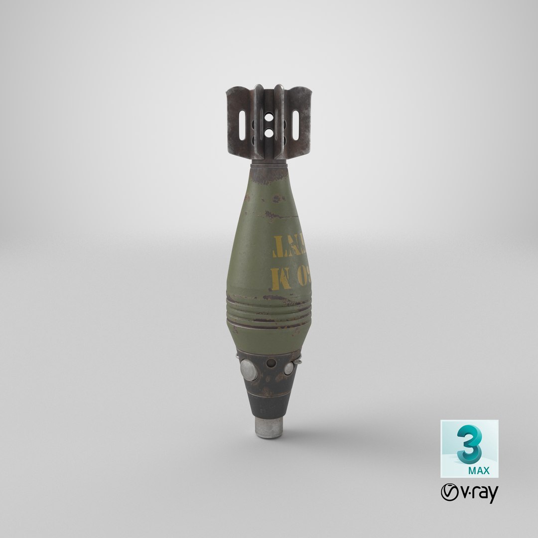 3D Model 60 Mm Mortar Projectile - TurboSquid 1883673