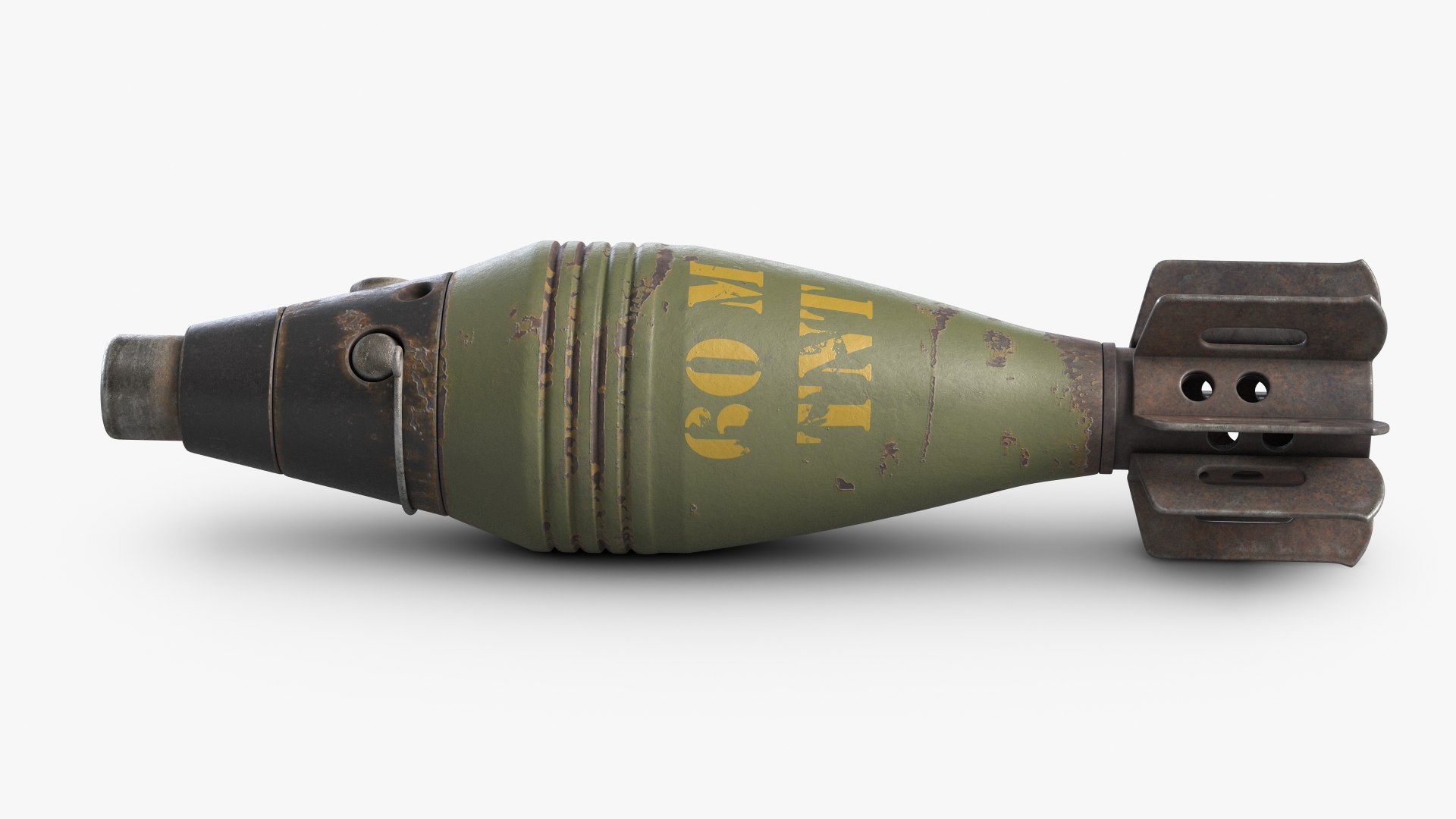 3D Model 60 Mm Mortar Projectile - TurboSquid 1883673