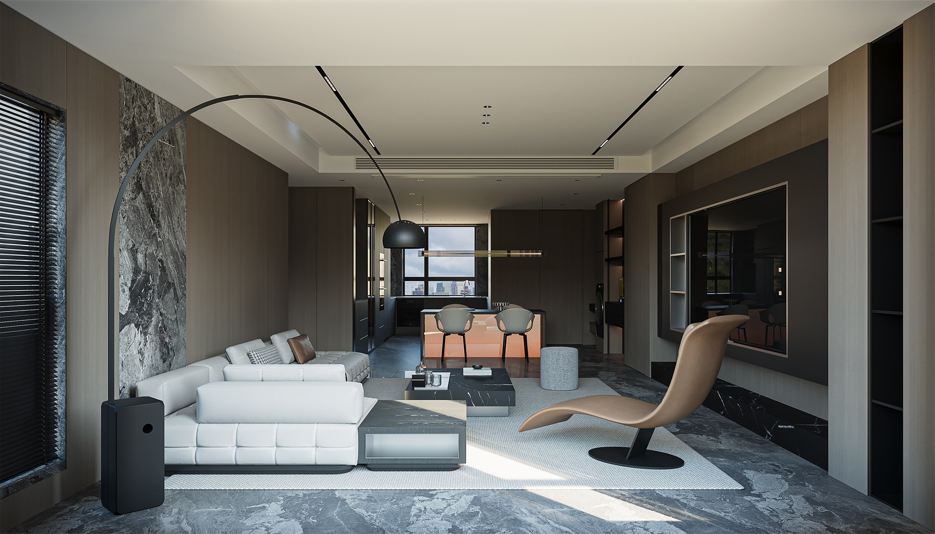 Modern Living Room Dining Room Model - TurboSquid 2400965