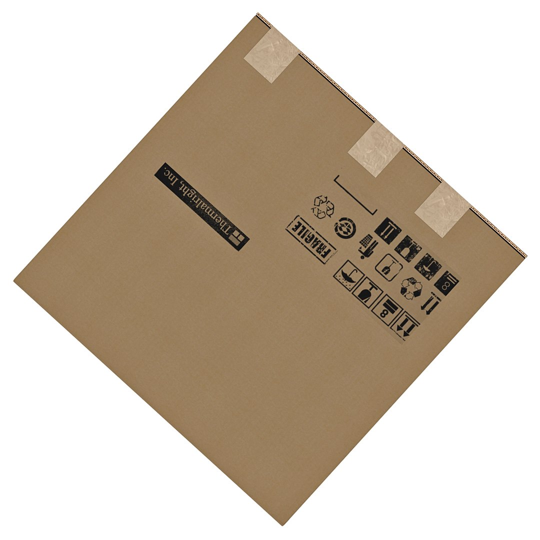 3ds Max Cardboard Box 3