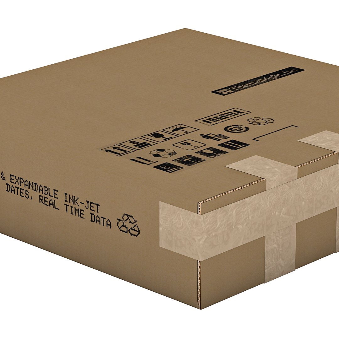 3ds Max Cardboard Box 3