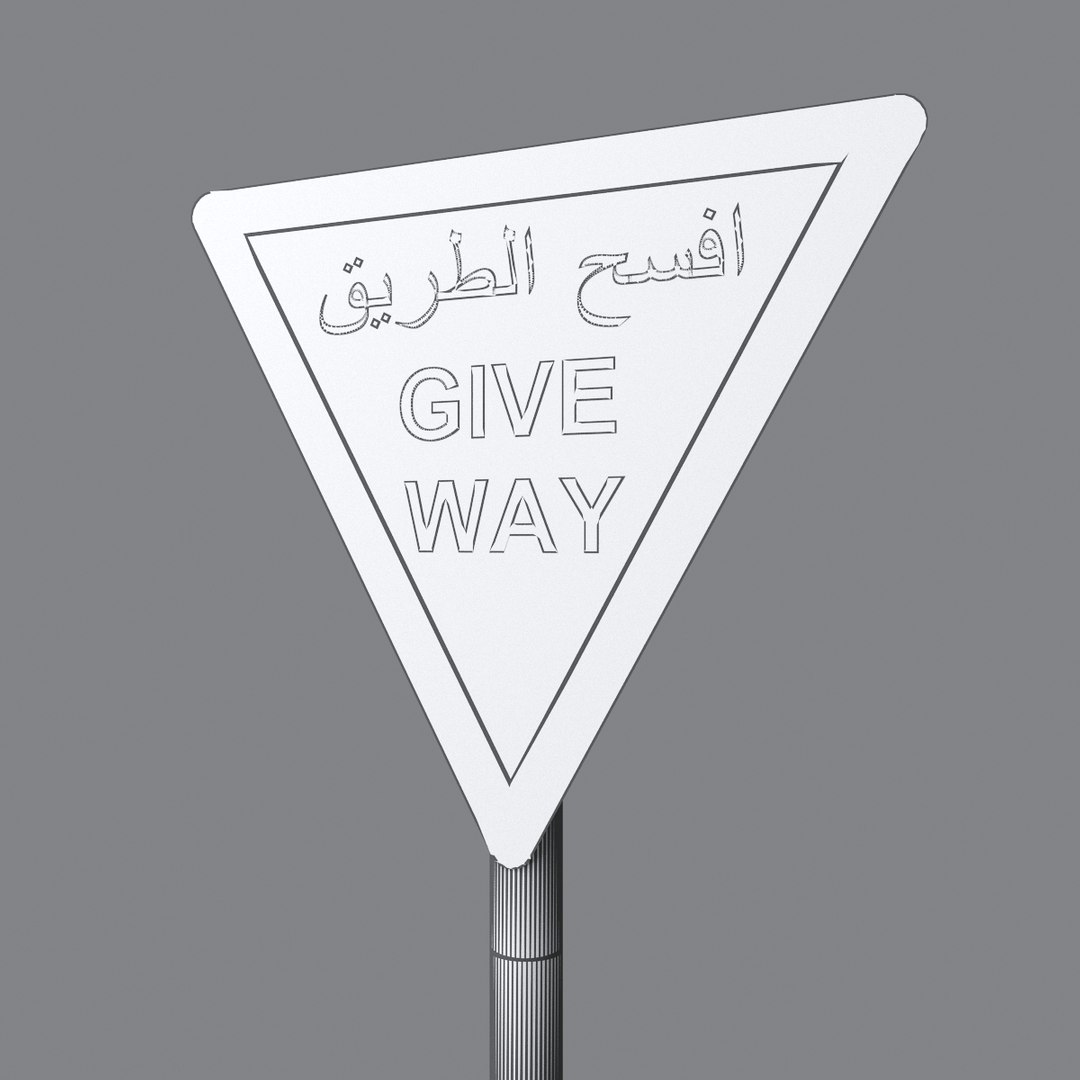 3D Way Road Sign Arabic Model | 1142758 | TurboSquid