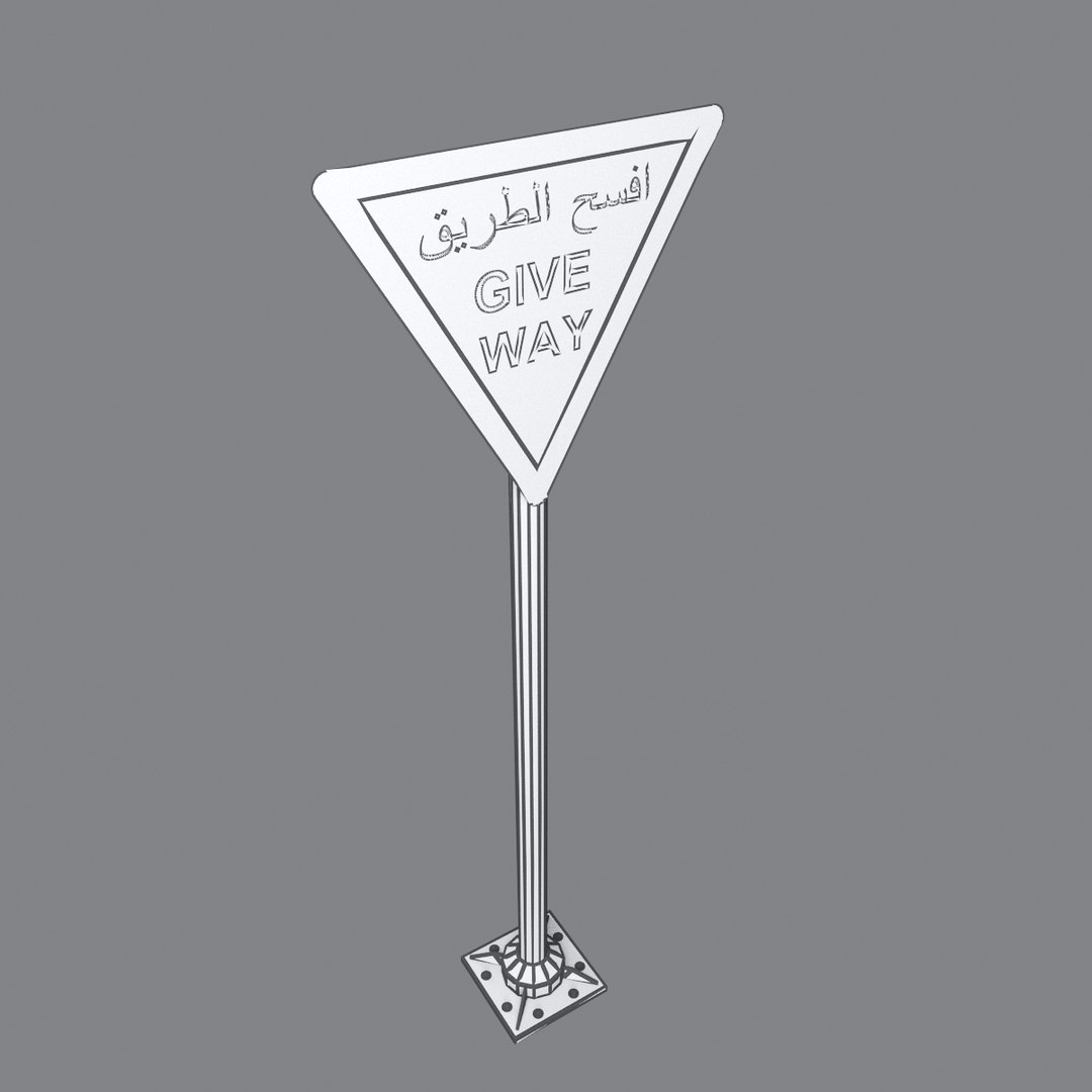 3D Way Road Sign Arabic Model | 1142758 | TurboSquid