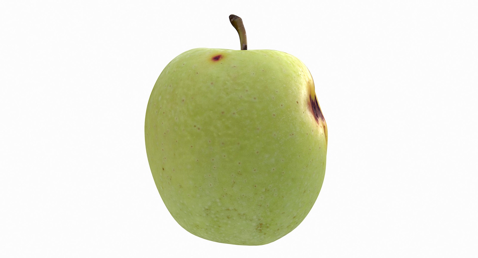 Apple green rotten model - TurboSquid 1316381