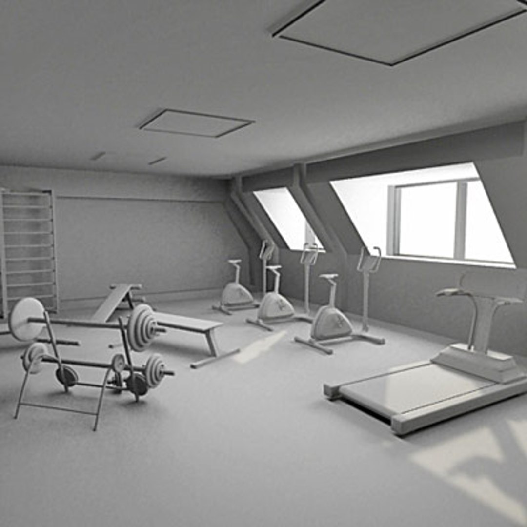 3ds max gym equipment exercise