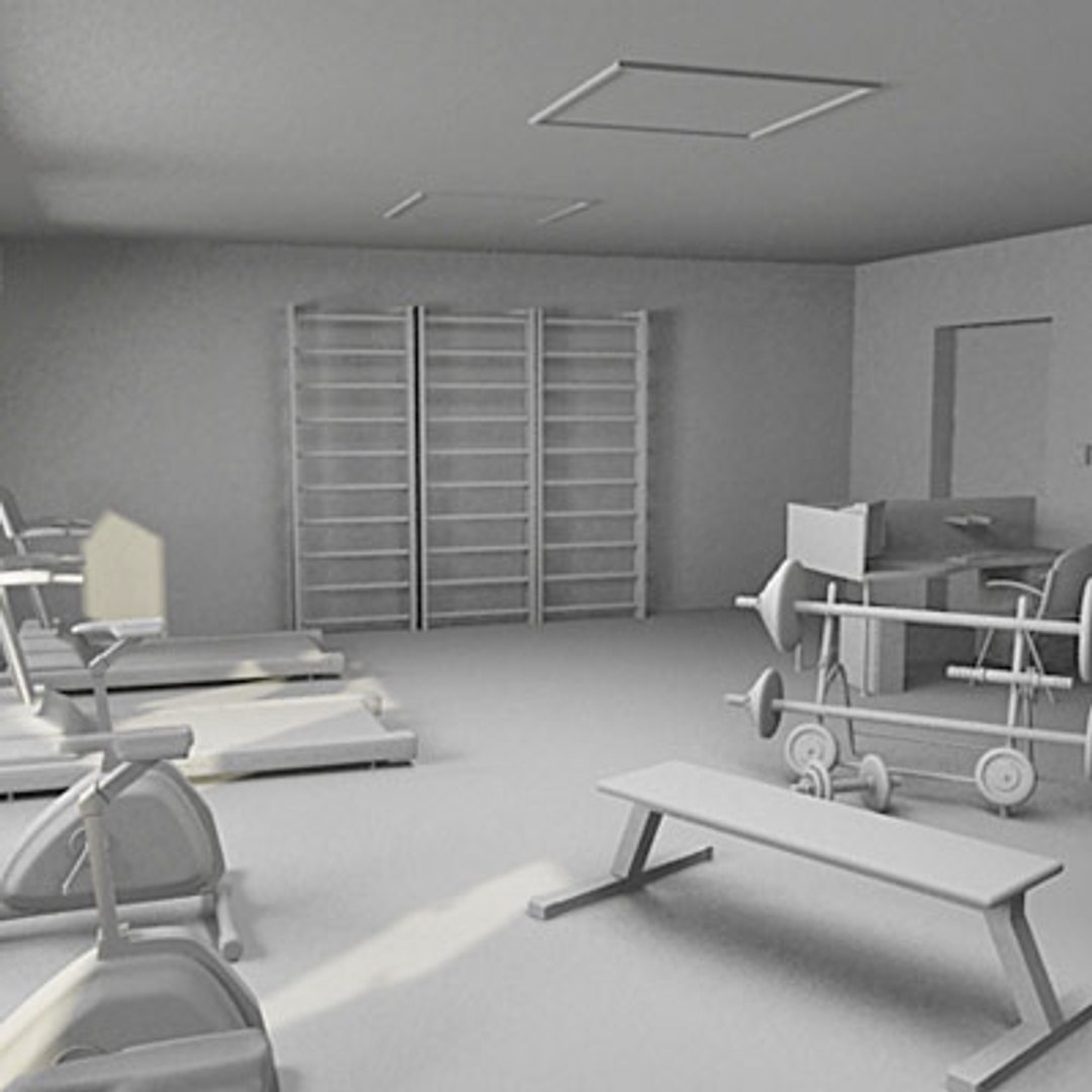 3ds max gym equipment exercise