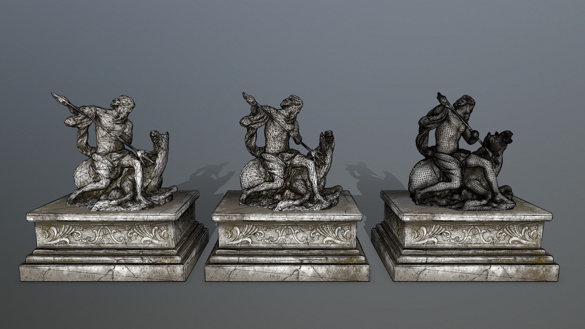 3D Neptune Statue - TurboSquid 1394941