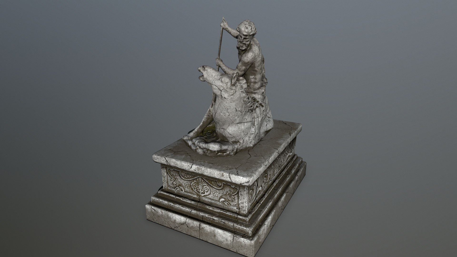 3D Neptune Statue - TurboSquid 1394941