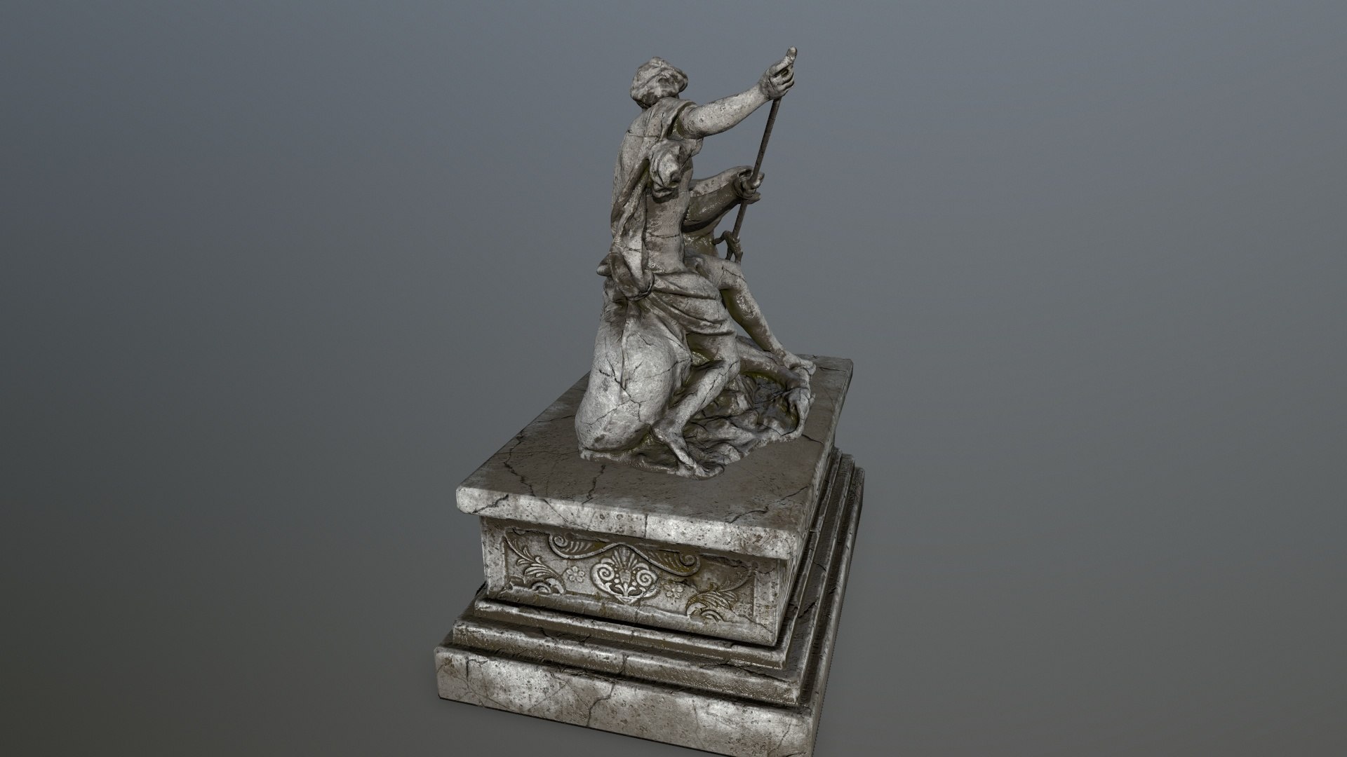 3D Neptune Statue - TurboSquid 1394941