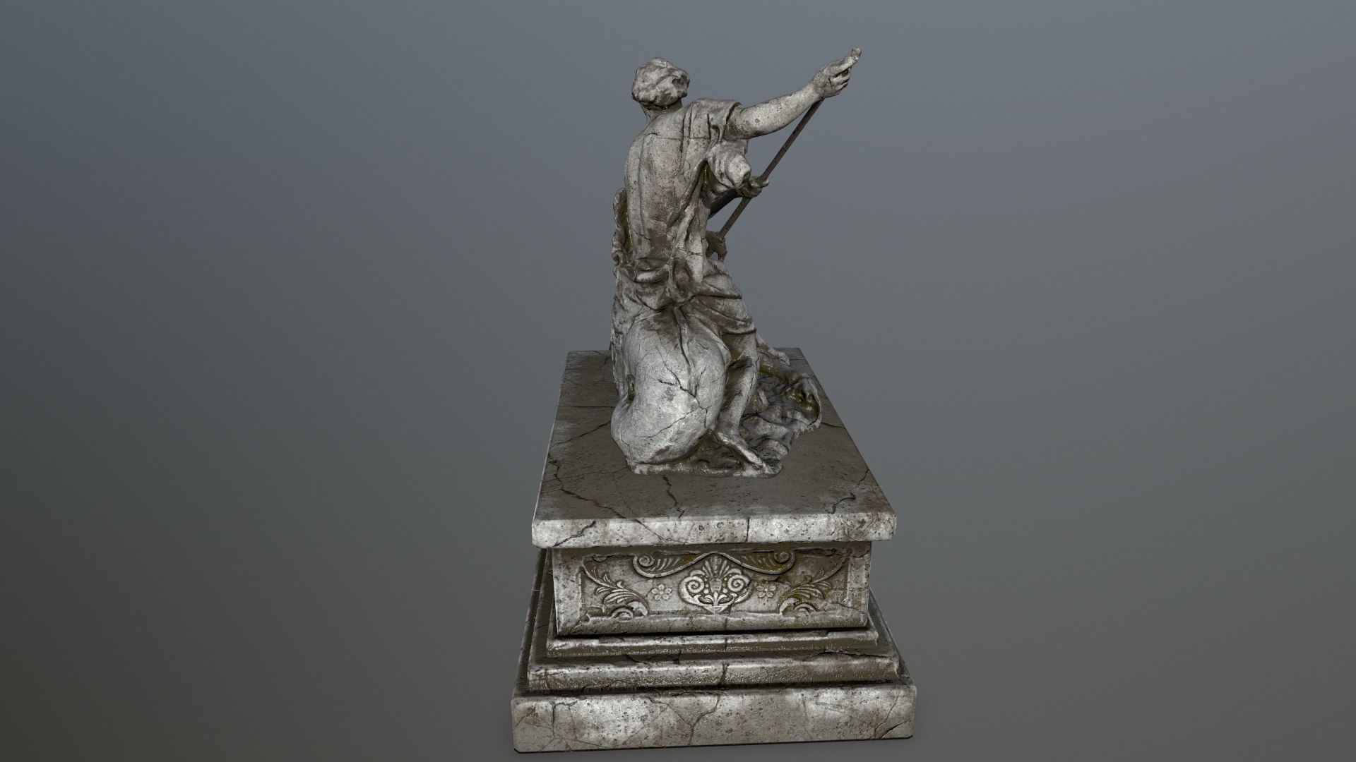 3D Neptune Statue - TurboSquid 1394941