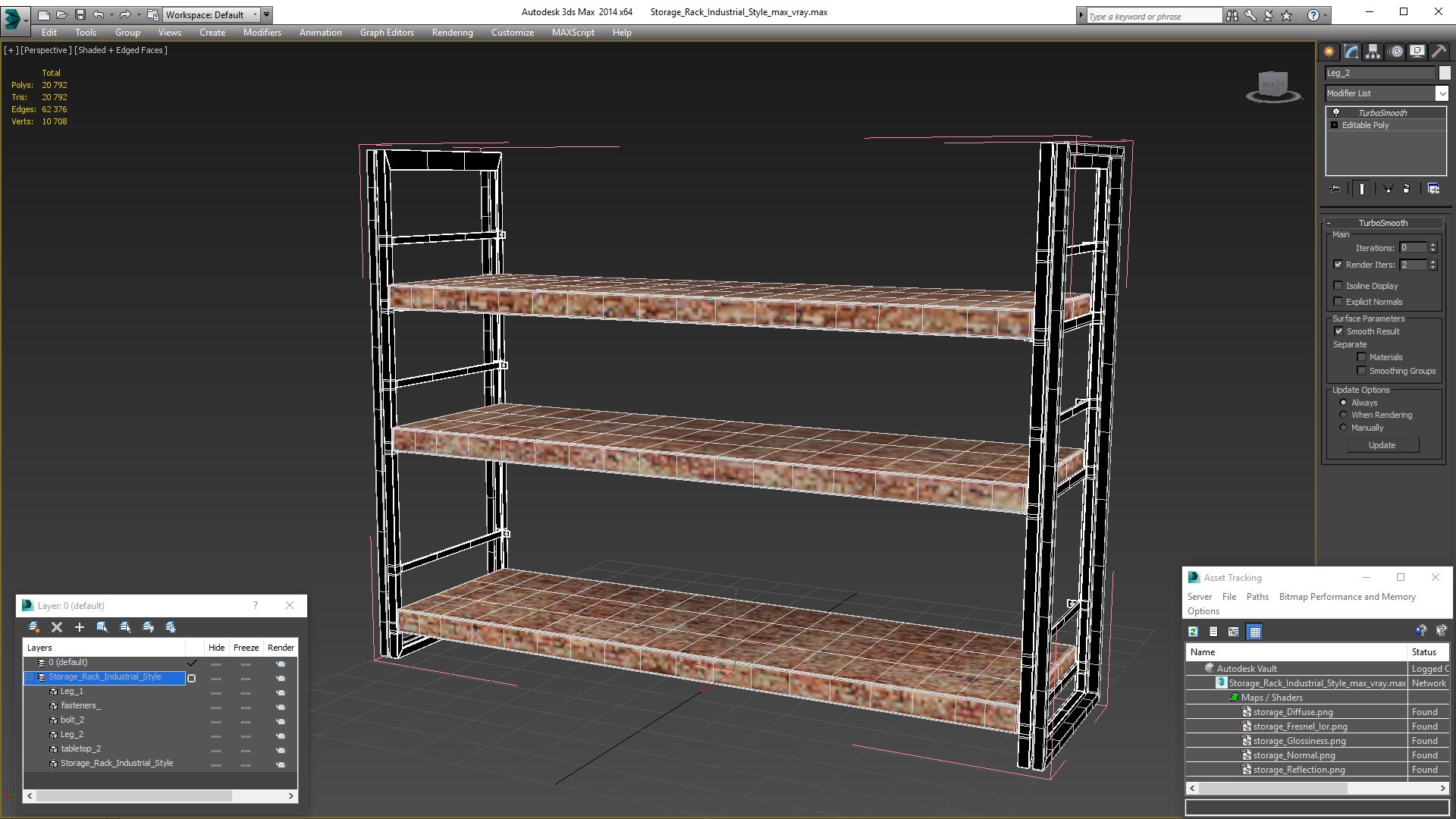 3D Storage Rack Industrial Style model - TurboSquid 1997447