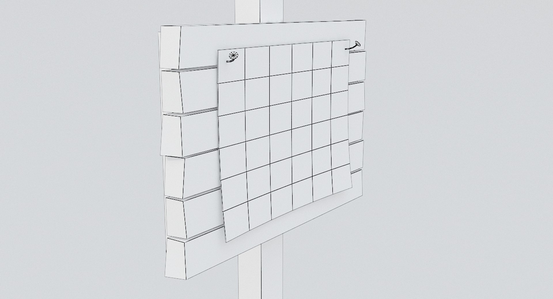 3D Model Wooden Signboard With Poster - TurboSquid 1735503