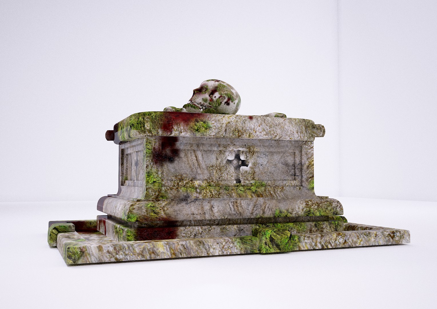 Historic stone crate grave 3D - TurboSquid 1485604