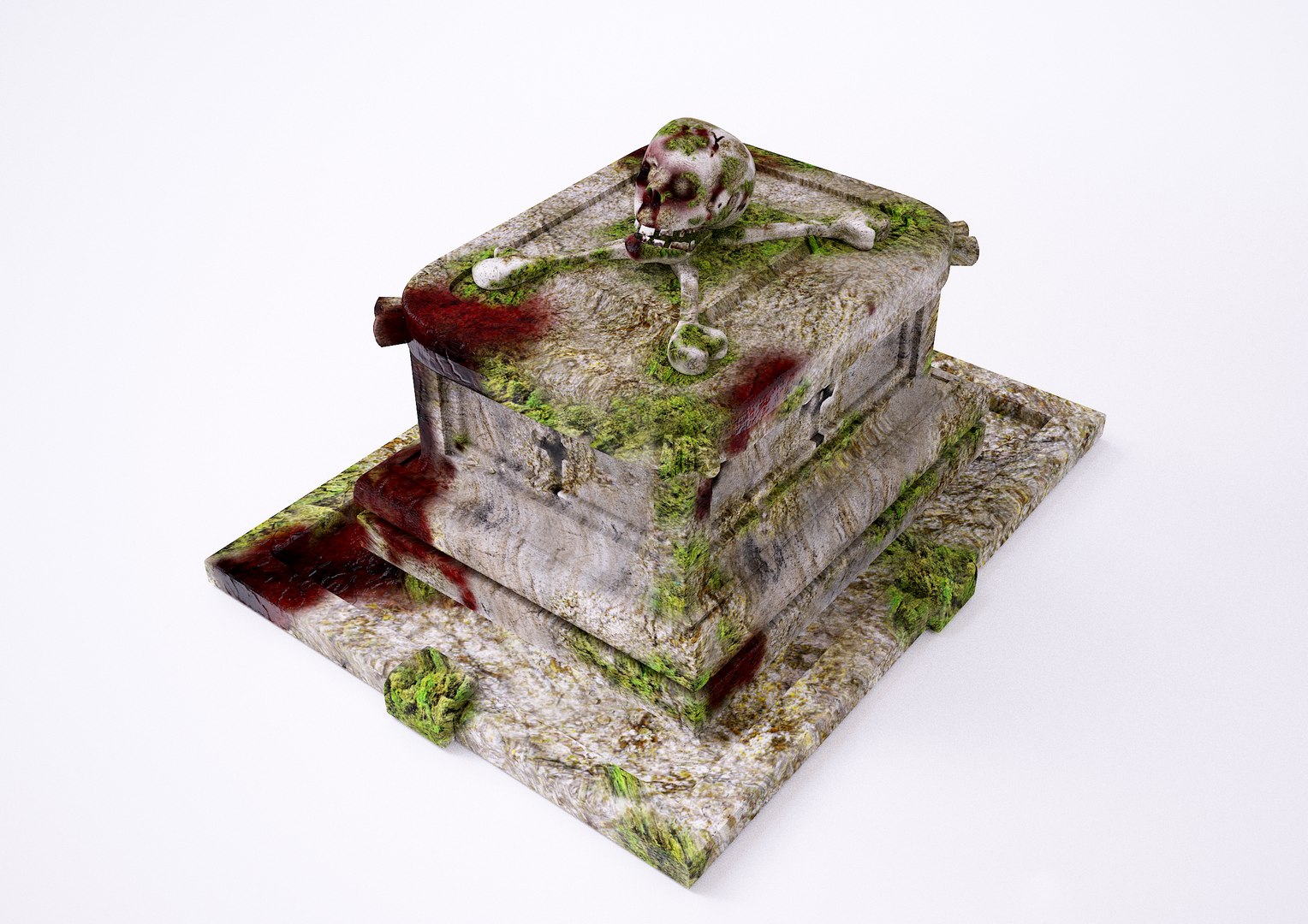 Historic stone crate grave 3D - TurboSquid 1485604