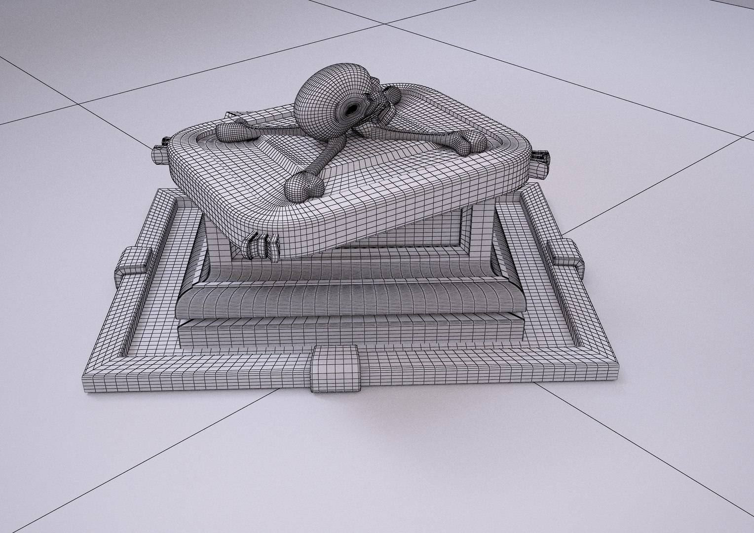 Historic stone crate grave 3D - TurboSquid 1485604