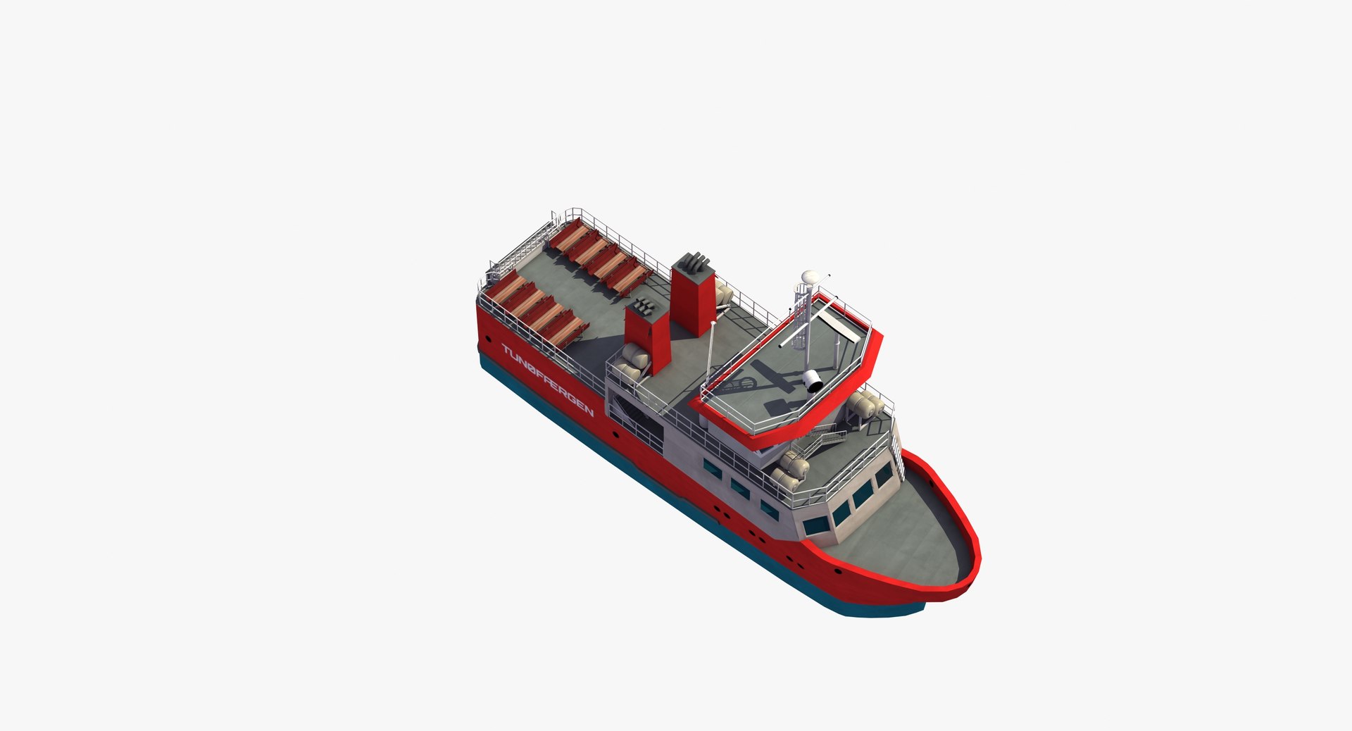 3D Commuter Ferry Boat Model - TurboSquid 1386044