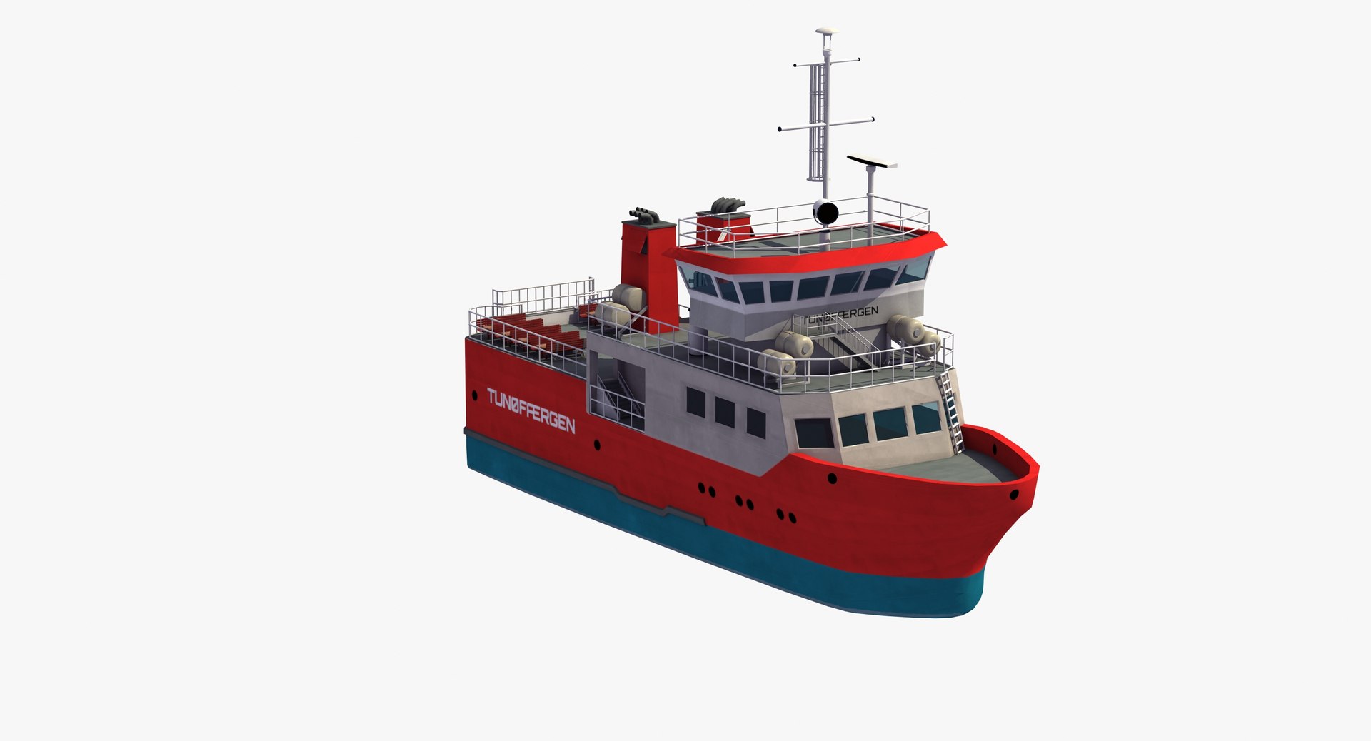 3D Commuter Ferry Boat Model - TurboSquid 1386044