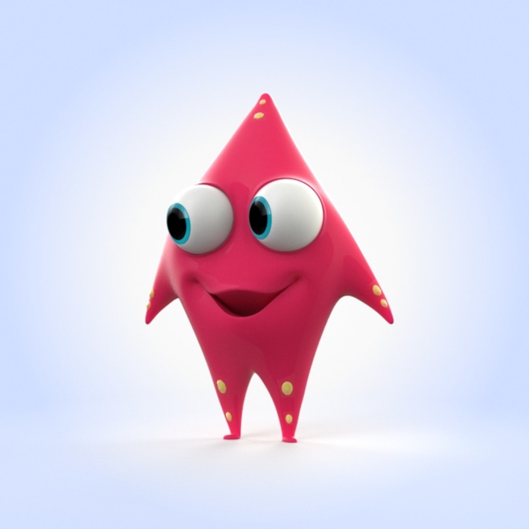 3D Starfish Cartoon Model - TurboSquid 1594037