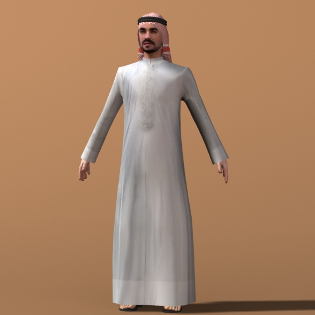 3d Arab Man Character Model