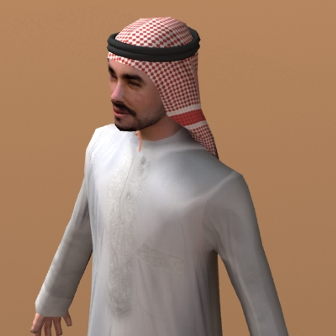 3d Arab Man Character Model