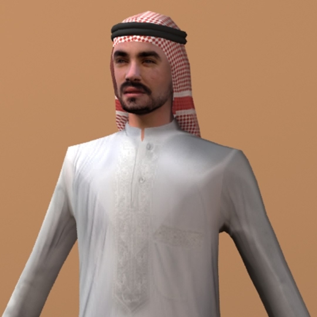 3d Arab Man Character Model