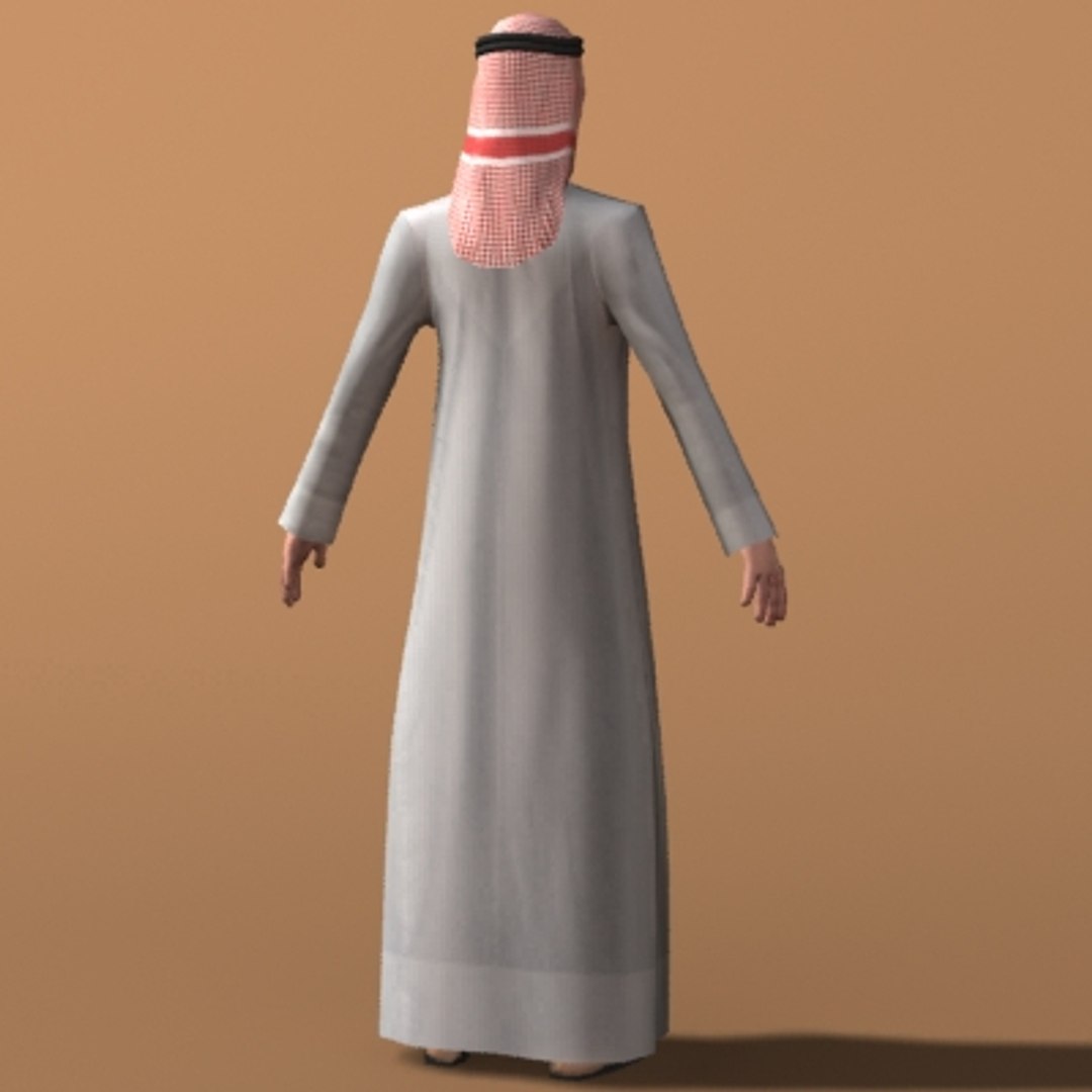 3d Arab Man Character Model