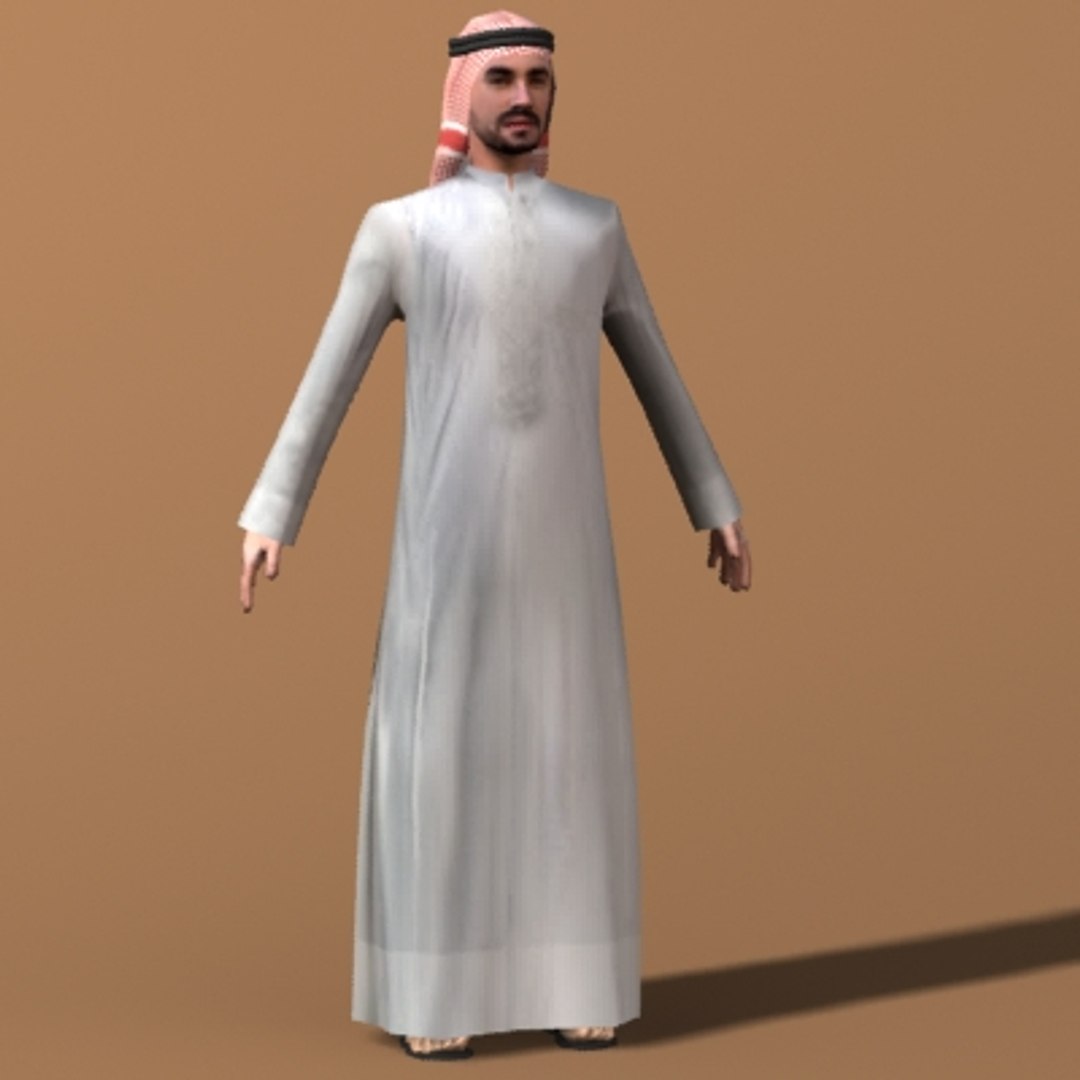 3d Arab Man Character Model