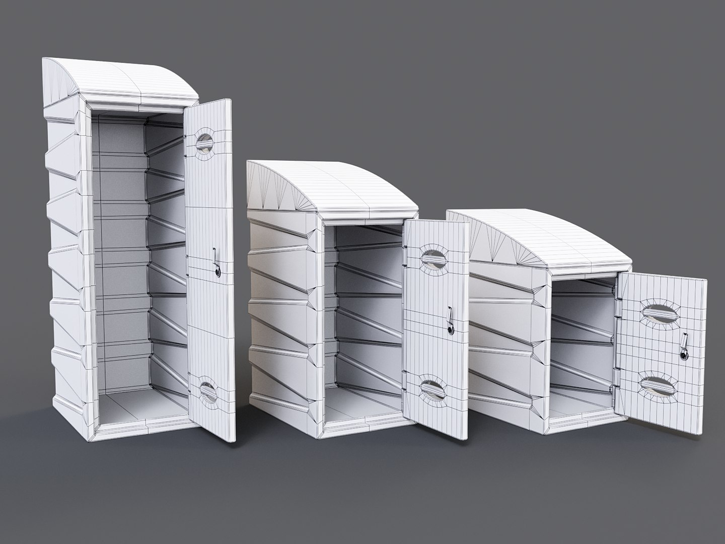Plastic Storage Lockers PBR 3D Model - TurboSquid 2003906