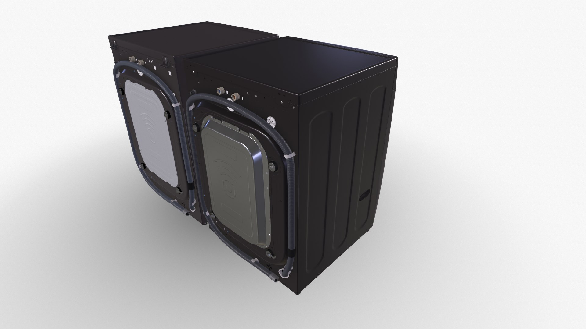 3D Model LG PBR Smart Washer Dryer Grey - TurboSquid 1980216