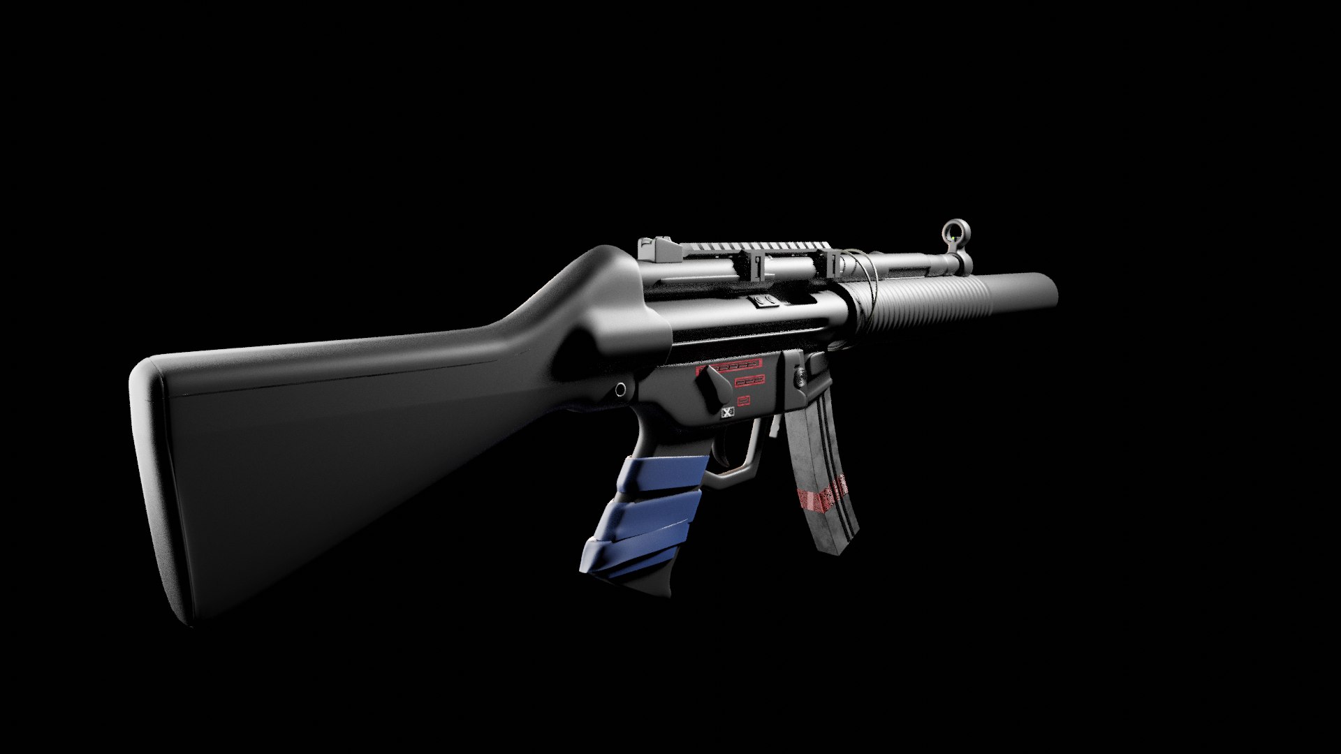 3D Machine Pistol MP5SD Model - TurboSquid 2080133