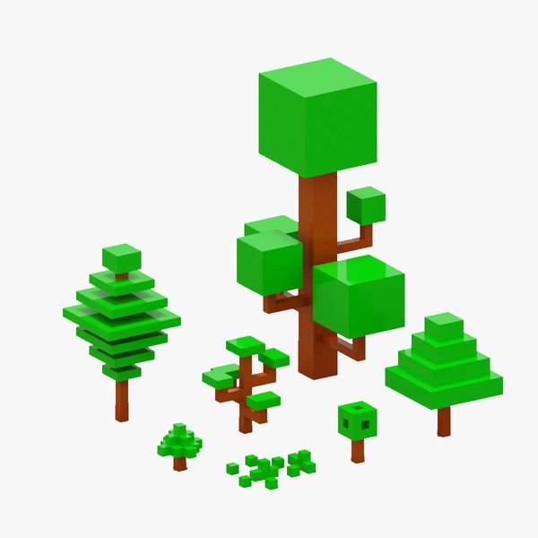 Isometric 3d Tree Set 3D 모델 - TurboSquid 1951709