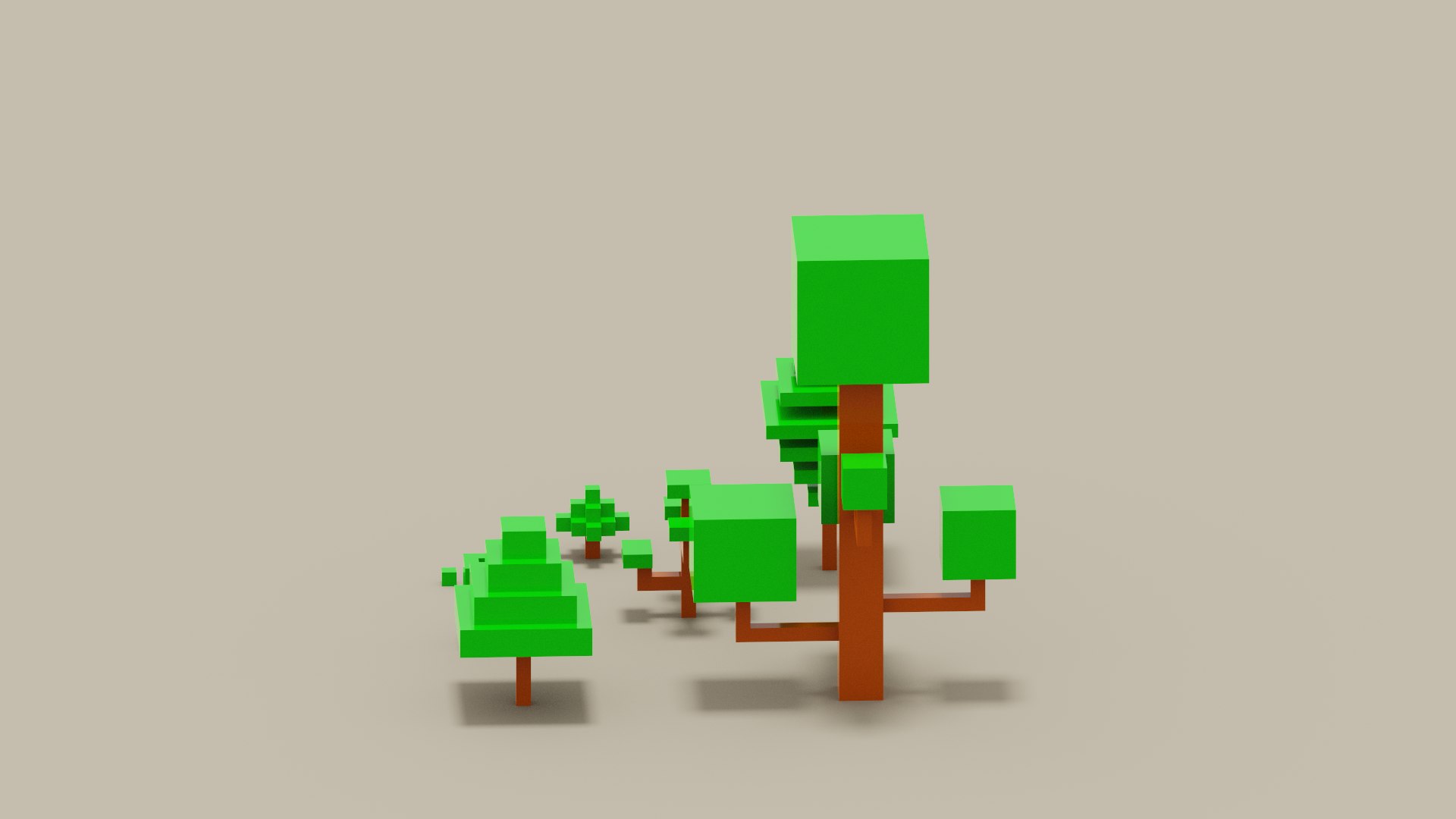 3D Isometric 3d Tree Set Model - TurboSquid 1951709