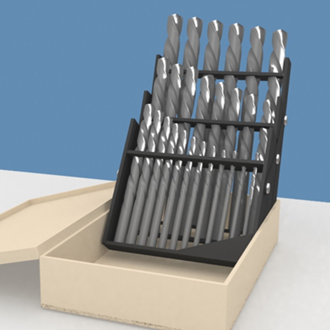 3d model drill bit set drillbitset