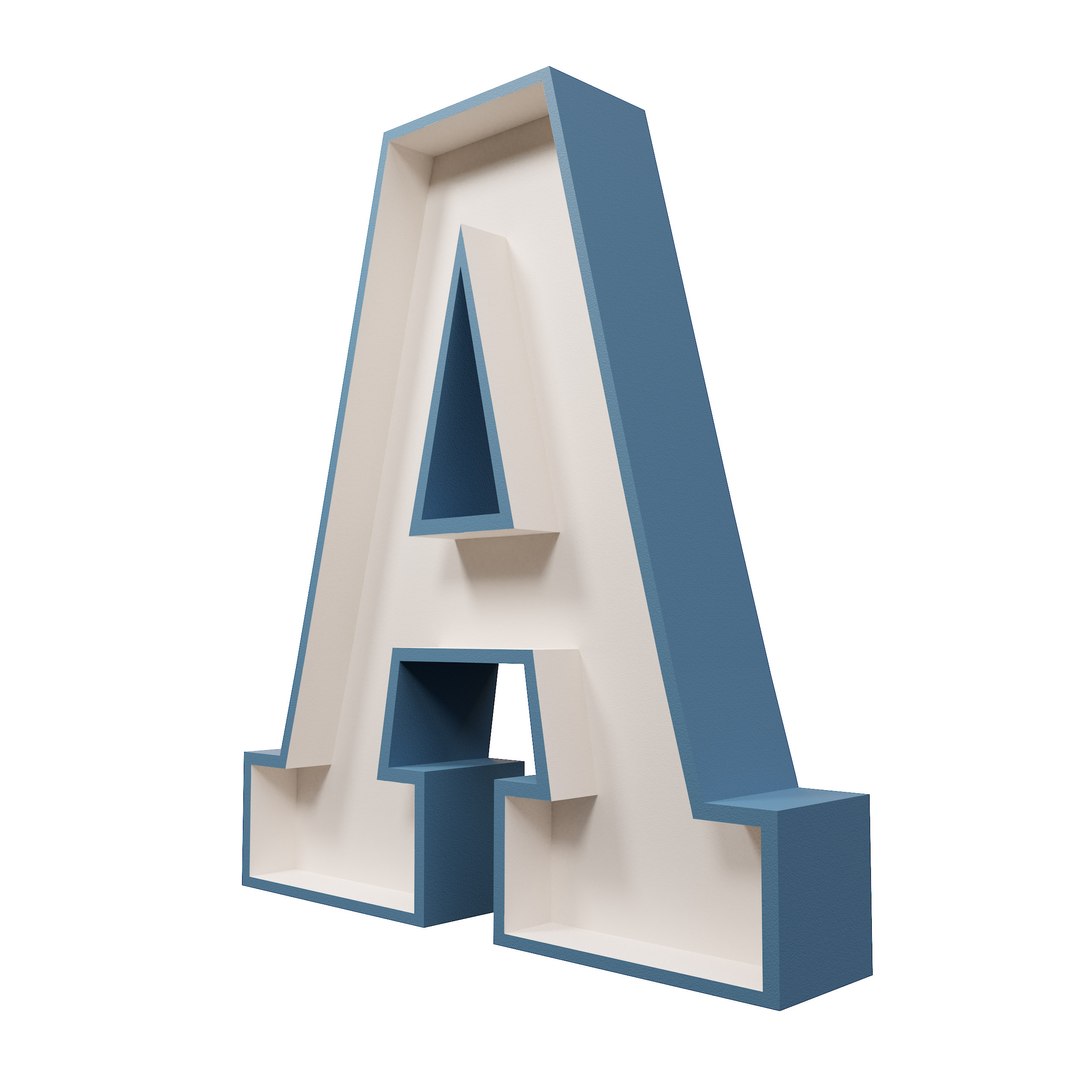 3D Marquee Letter A Glow Sign - TurboSquid 1974885